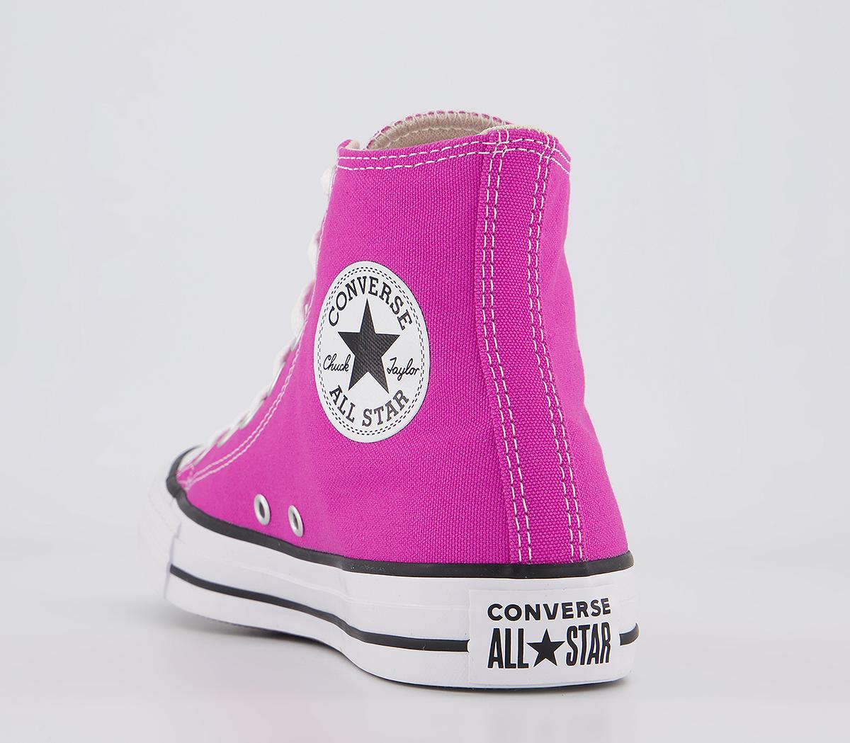 Converse Converse All Star Hi Trainers Active Fuchsia White Black ...