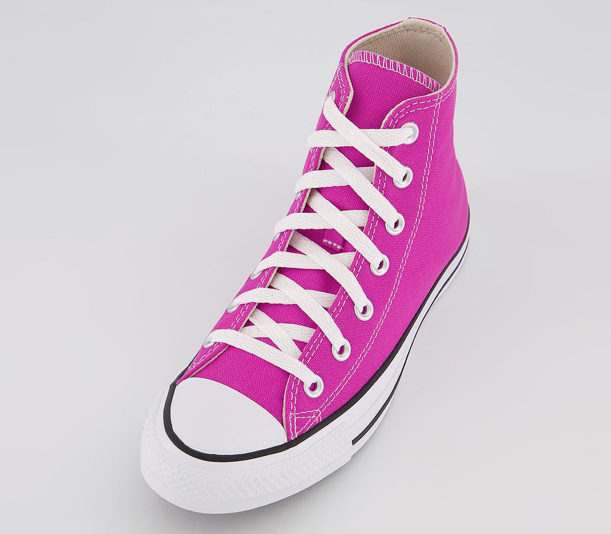 Converse Converse All Star Hi Trainers Active Fuchsia White Black ...