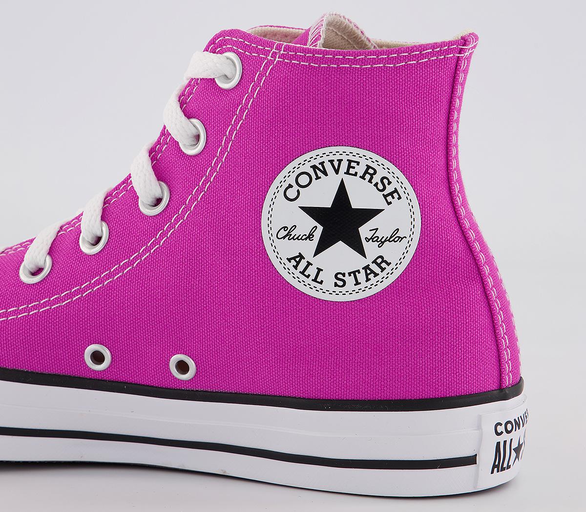Converse Converse All Star Hi Trainers Active Fuchsia White Black ...