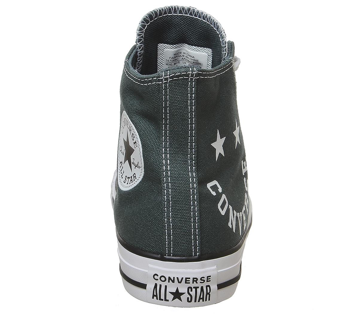 Converse Converse All Star Hi Trainers Faded Spruce Smile Black White ...