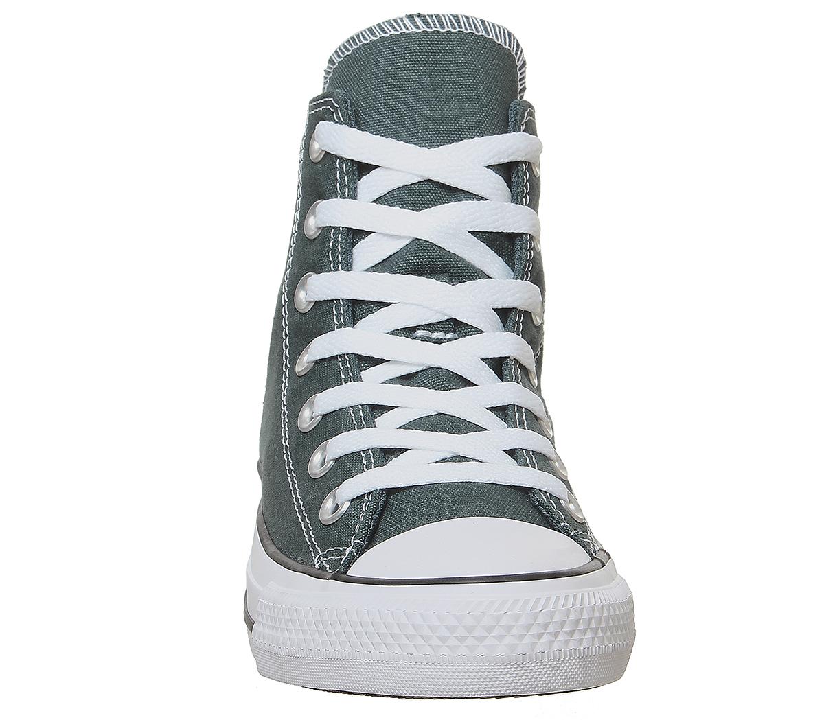 Converse Converse All Star Hi Trainers Faded Spruce Smile Black White ...