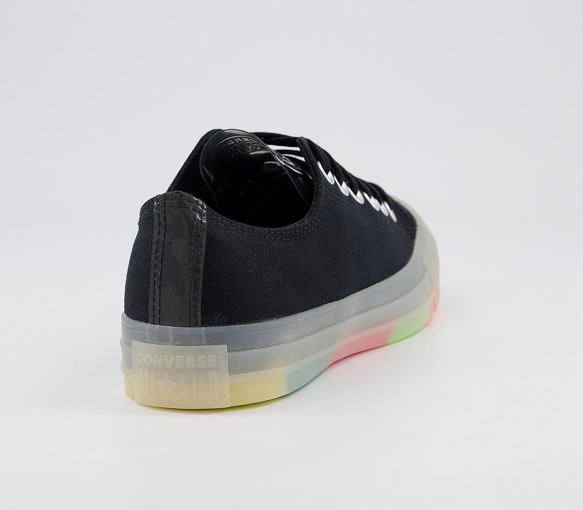 Converse Converse All Star Low Trainers Black Multi Neon Colour Block ...