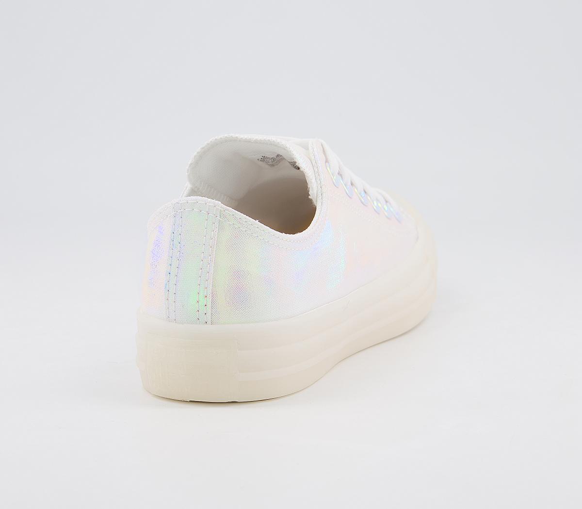Converse Converse All Star Low Trainers White Iridescent Exclusive ...
