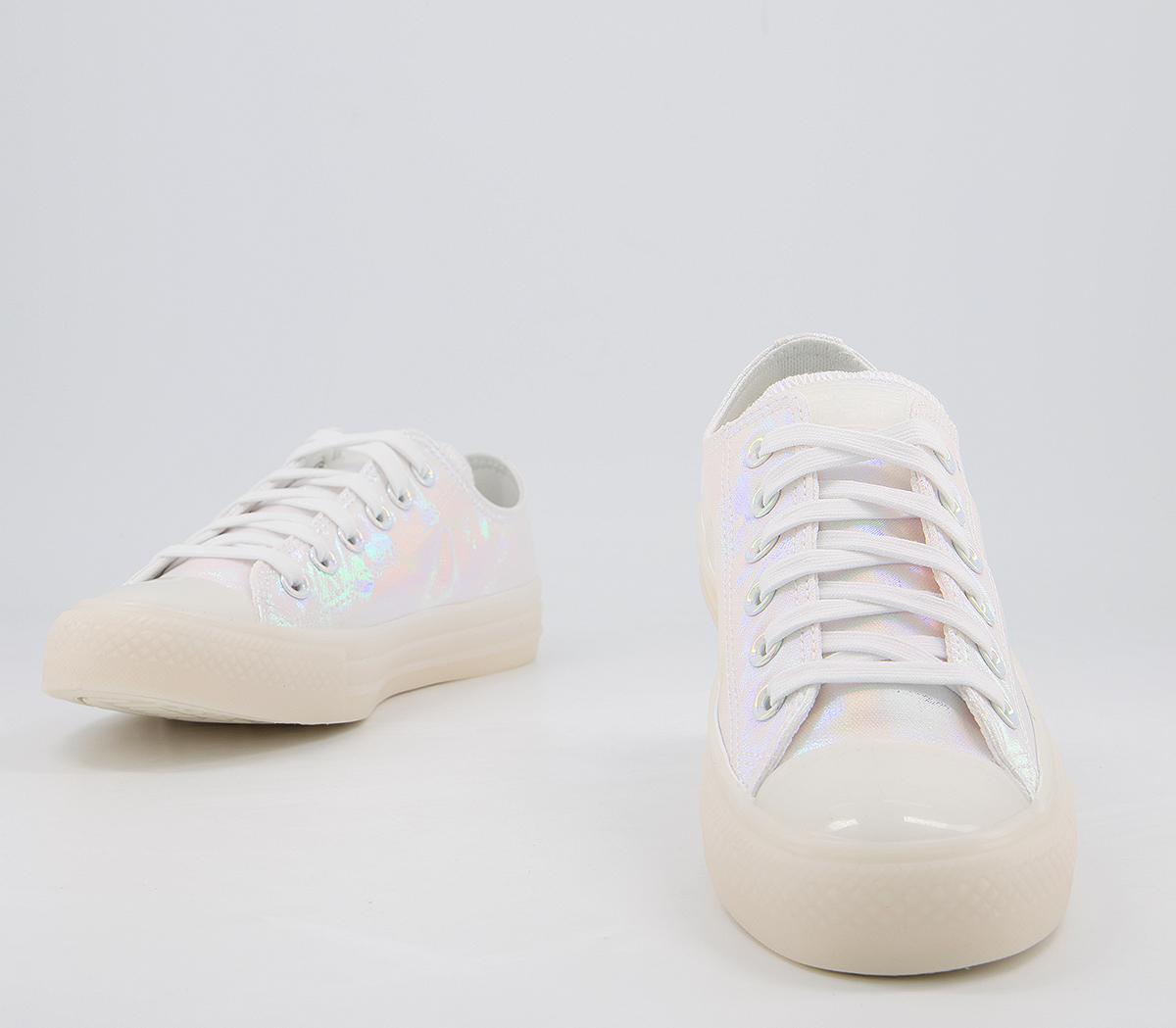 Converse Converse All Star Low Trainers White Iridescent Exclusive ...