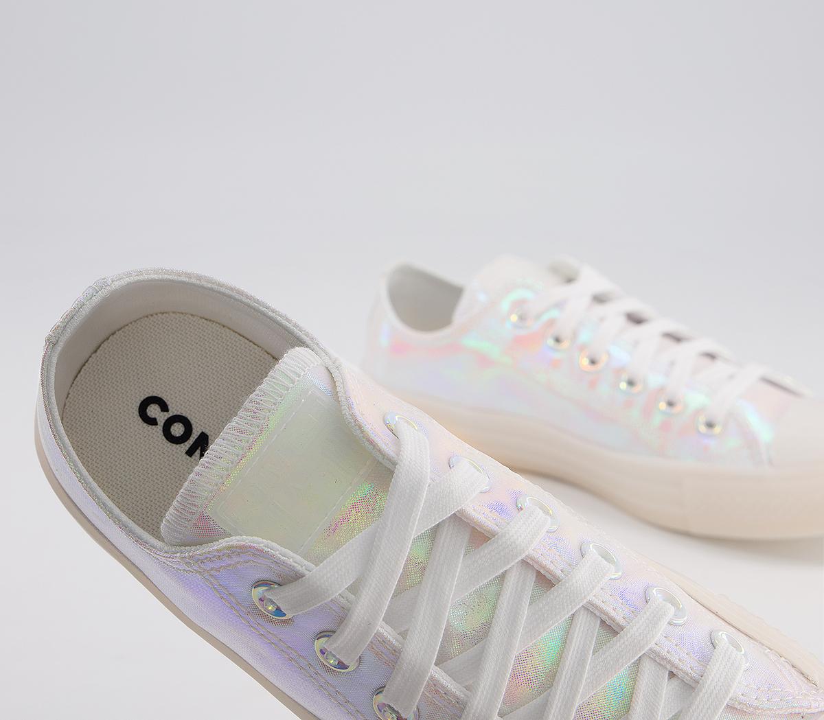Converse Converse All Star Low Trainers White Iridescent Exclusive ...