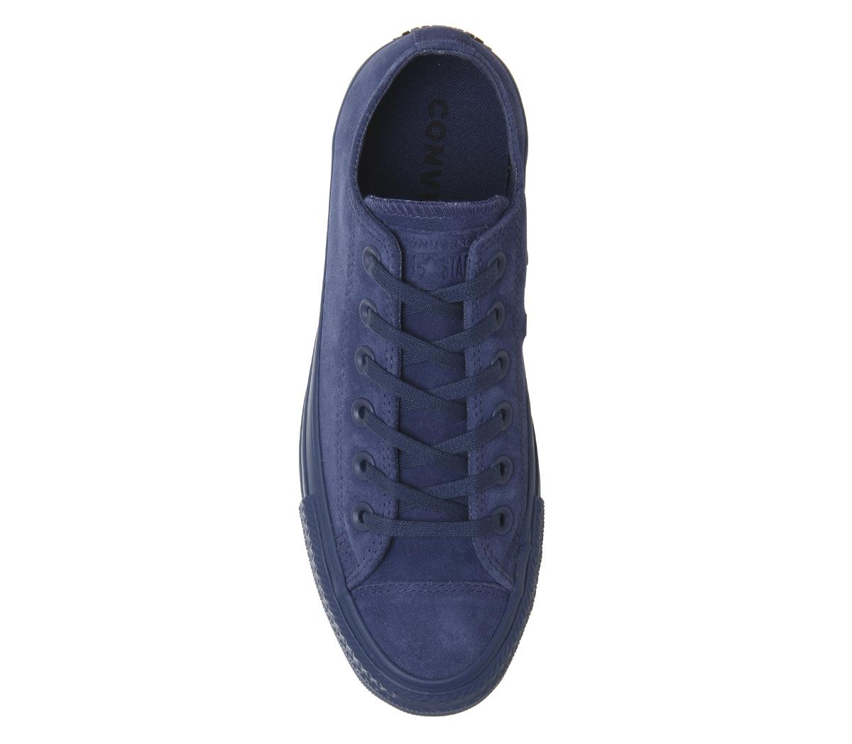 Converse Converse All Star Low Trainers Navy Mono Suede - Unisex Sports