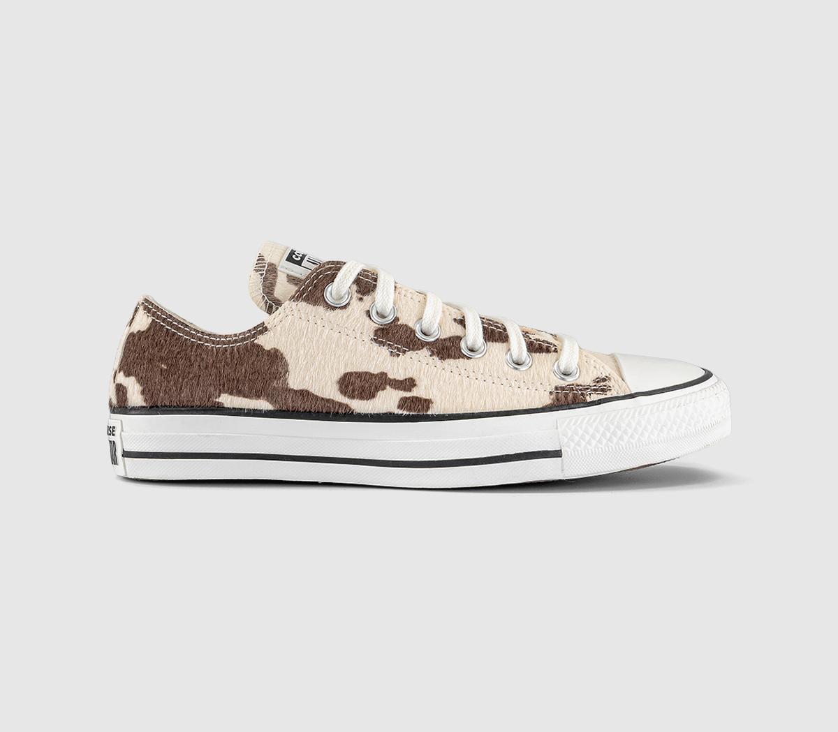 Converse Converse All Star Low Trainers Cow Print Egret Mudguard Black ...