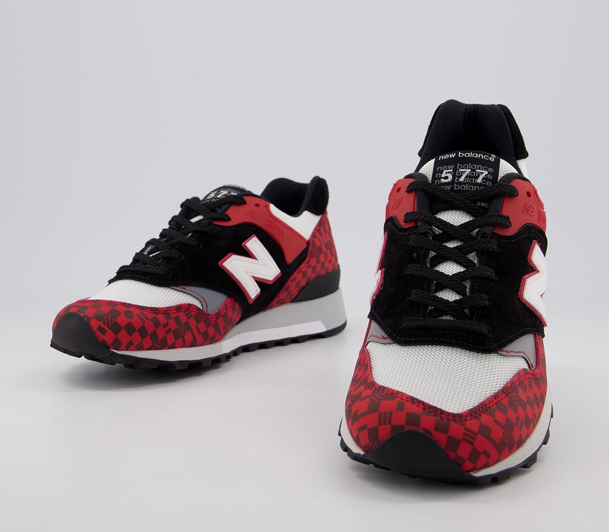 New Balance M577 Trainers Red Black - Men's Trainers