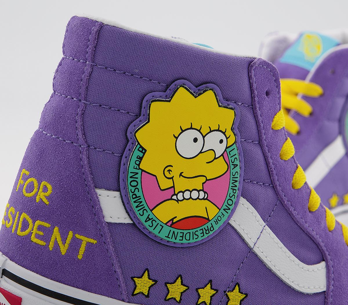 Vans Sk8 Hi Trainers The Simpsons Lisa 4 President - Unisex Sports