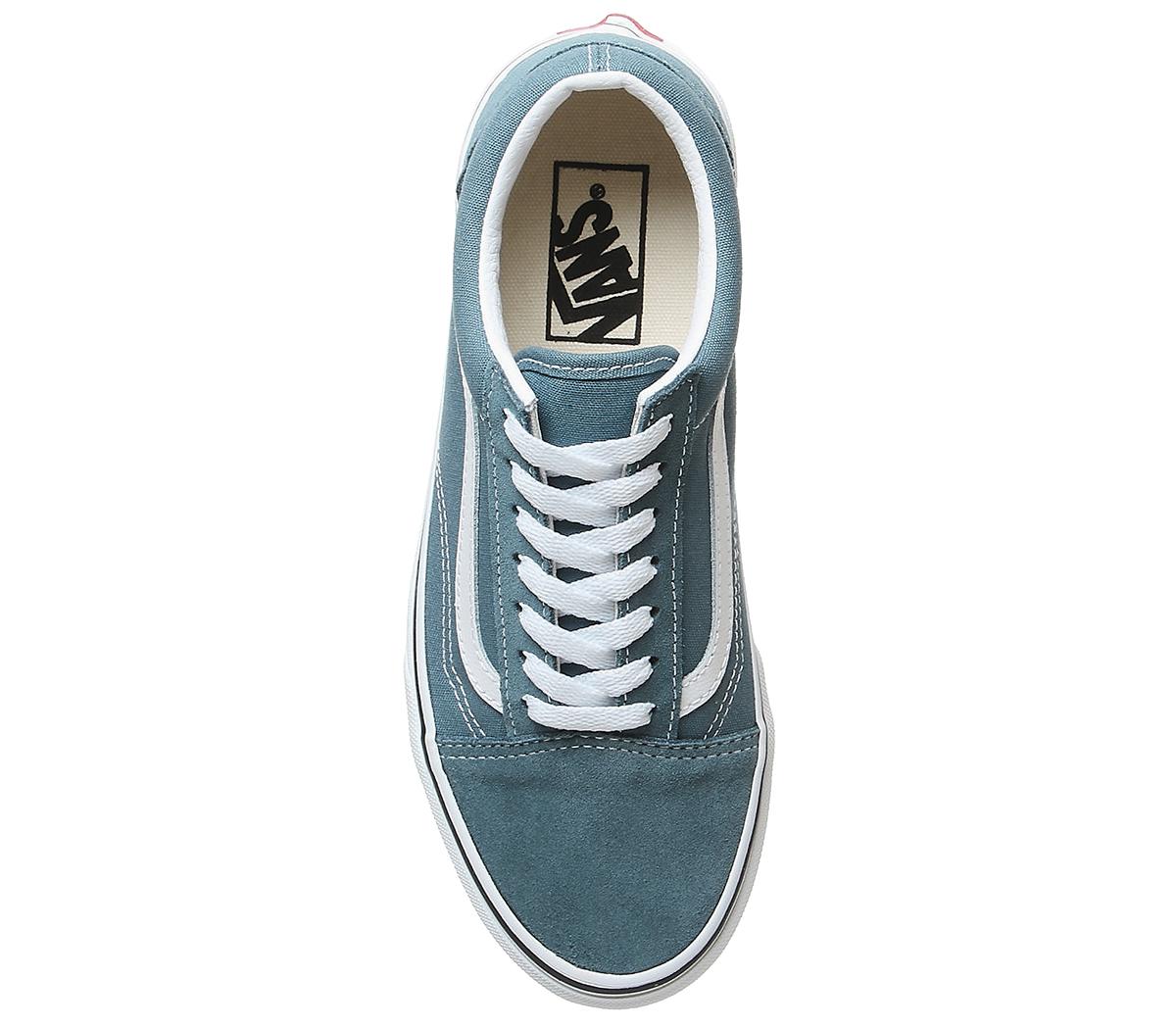 Vans Old Skool Trainers Blue Mirage True White - Unisex Sports