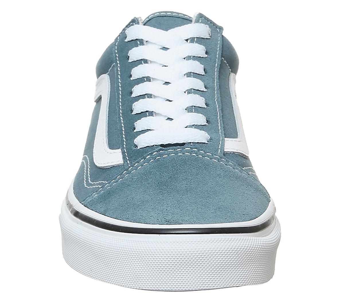 Vans Old Skool Trainers Blue Mirage True White - Unisex Sports