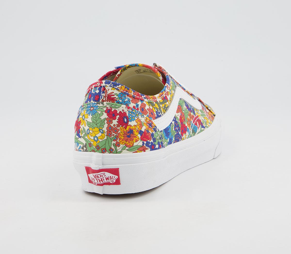 Vans Old Skool Trainers Liberty Multi Yellow Floral - Women's Trainers