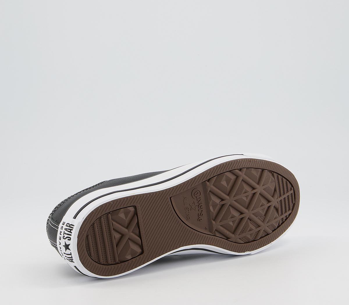 Converse All Star Low Leather Trainers Black White Leather - Unisex Sports