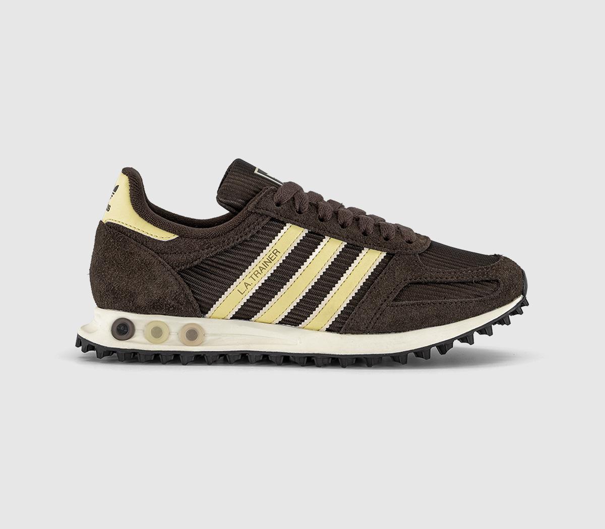 Click here for adidas Womens LA Trainers OG Dark Brown Almost Yel... prices