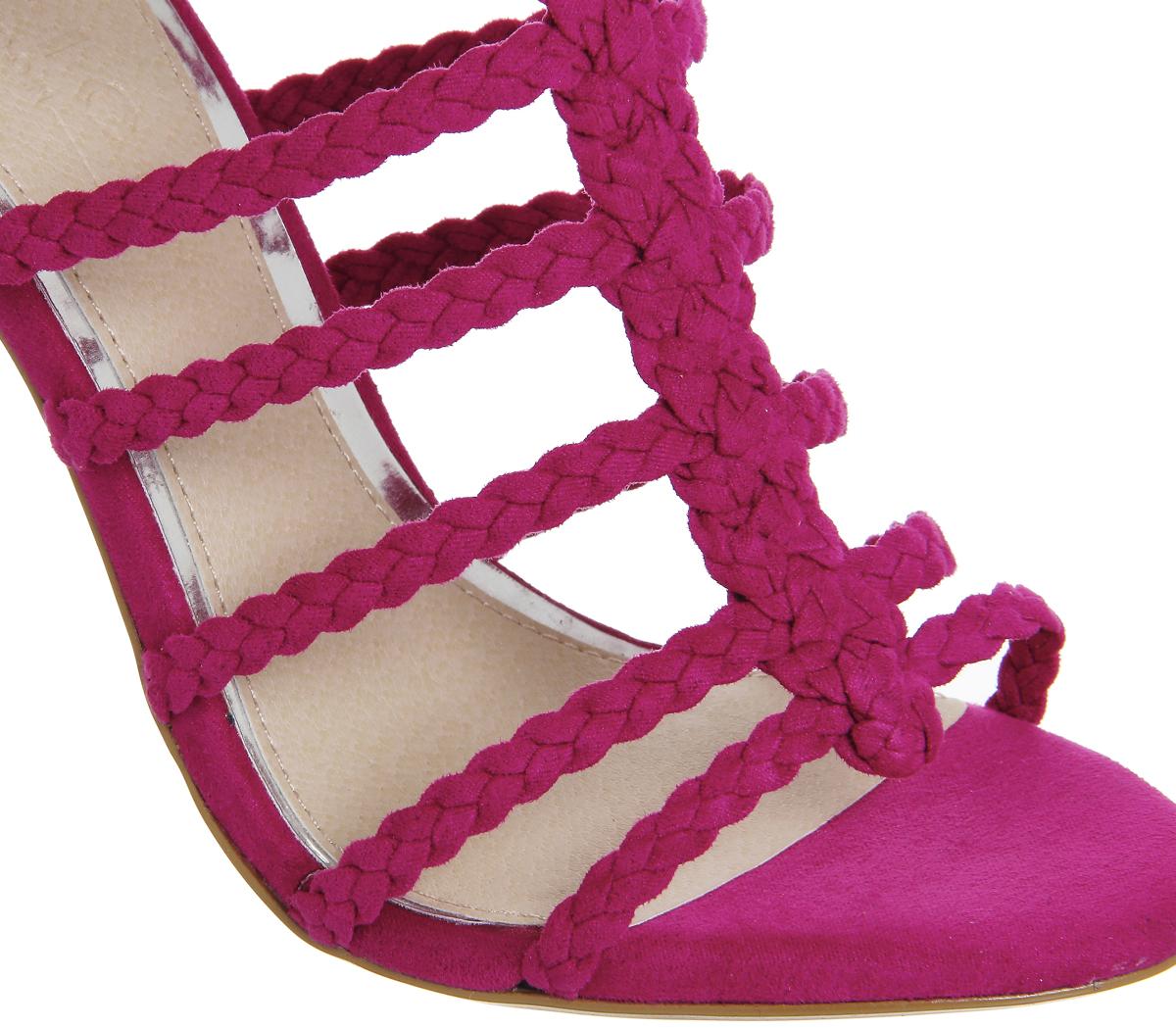 OFFICE Adder Plait Strap Heels Pink - High Heels
