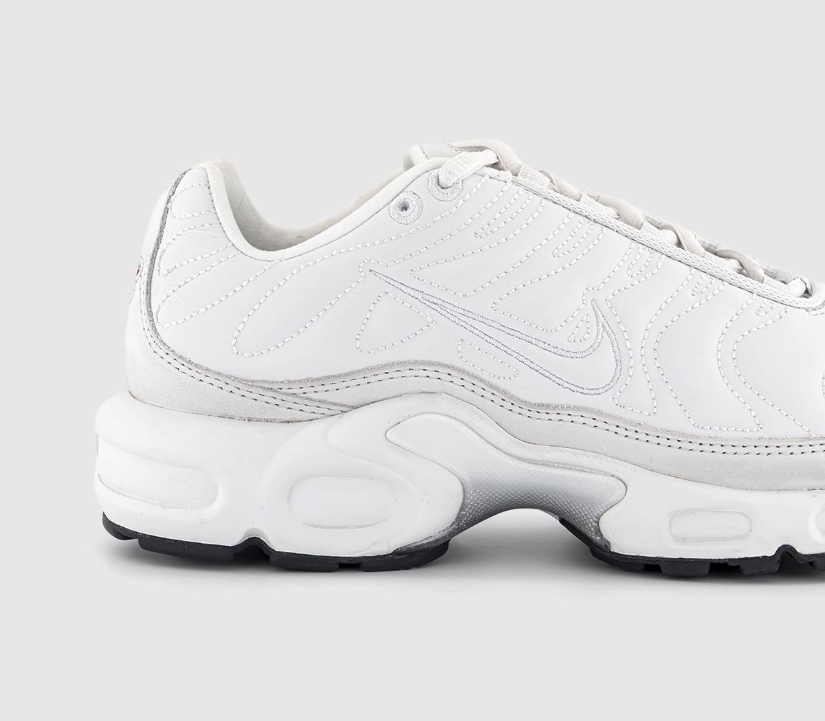 Nike Air Max Plus Trainers Platinum Tint Platinum Tint Dark Smoke Grey ...