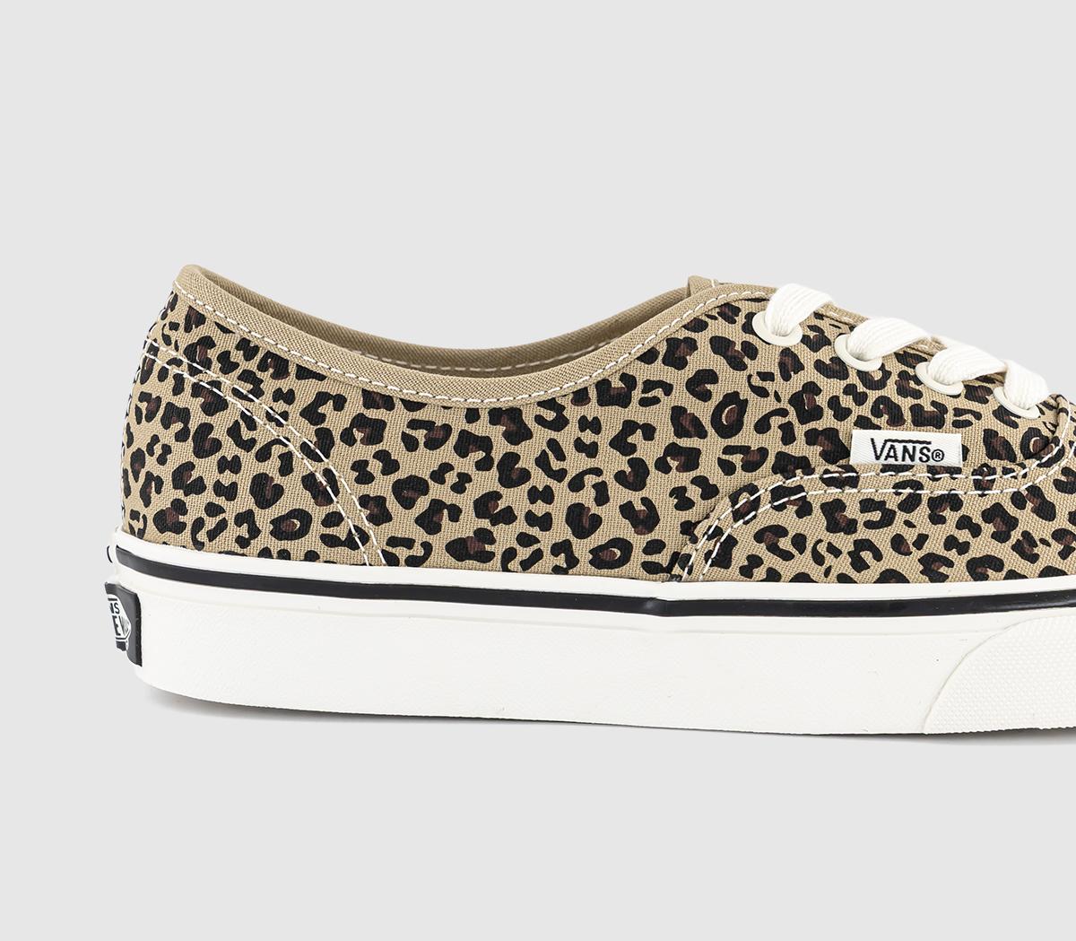 Vans Authentic Trainers Black Leopard - Women's Trainers