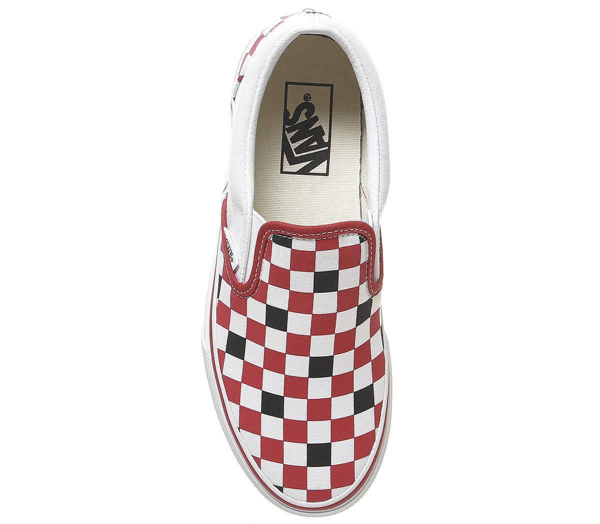 Vans Vans Classic Slip On Trainers Black White Red I Heart - Women's ...