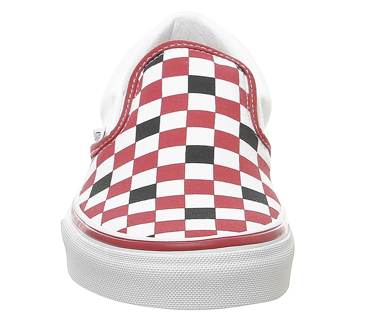 Vans Vans Classic Slip On Trainers Black White Red I Heart - Women's ...