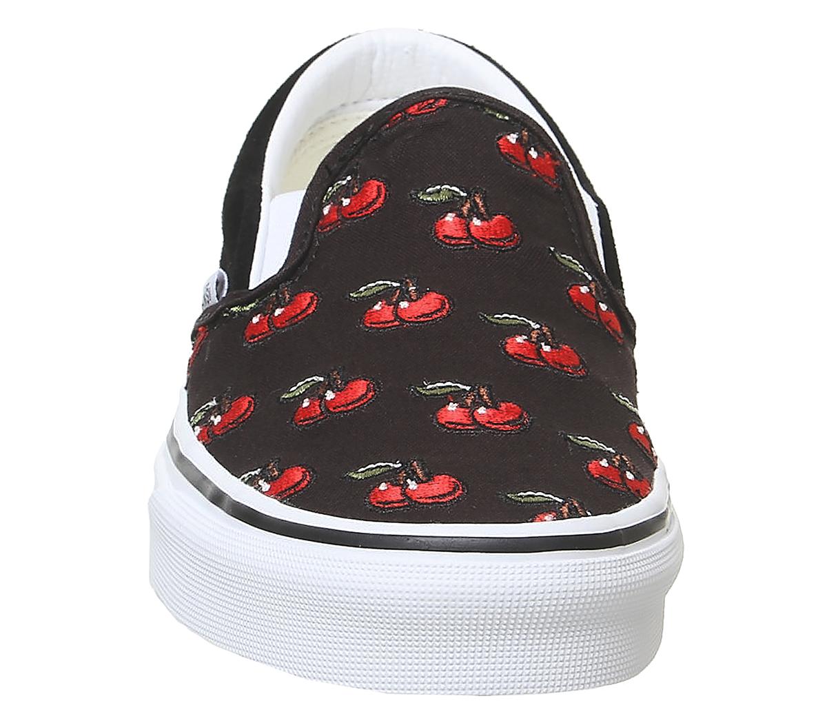 Vans Vans Classic Slip On Trainers Black Cherries - Unisex Sports