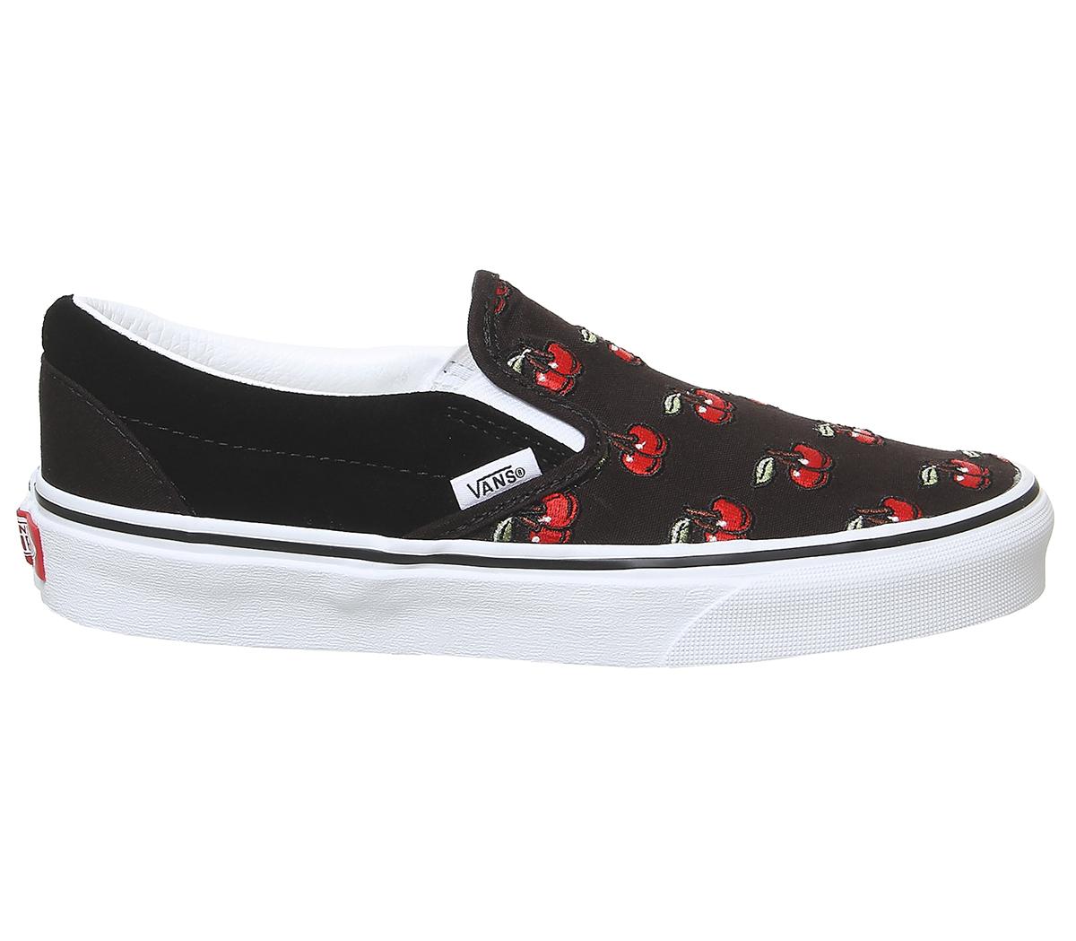 Vans Vans Classic Slip On Trainers Black Cherries - Unisex Sports