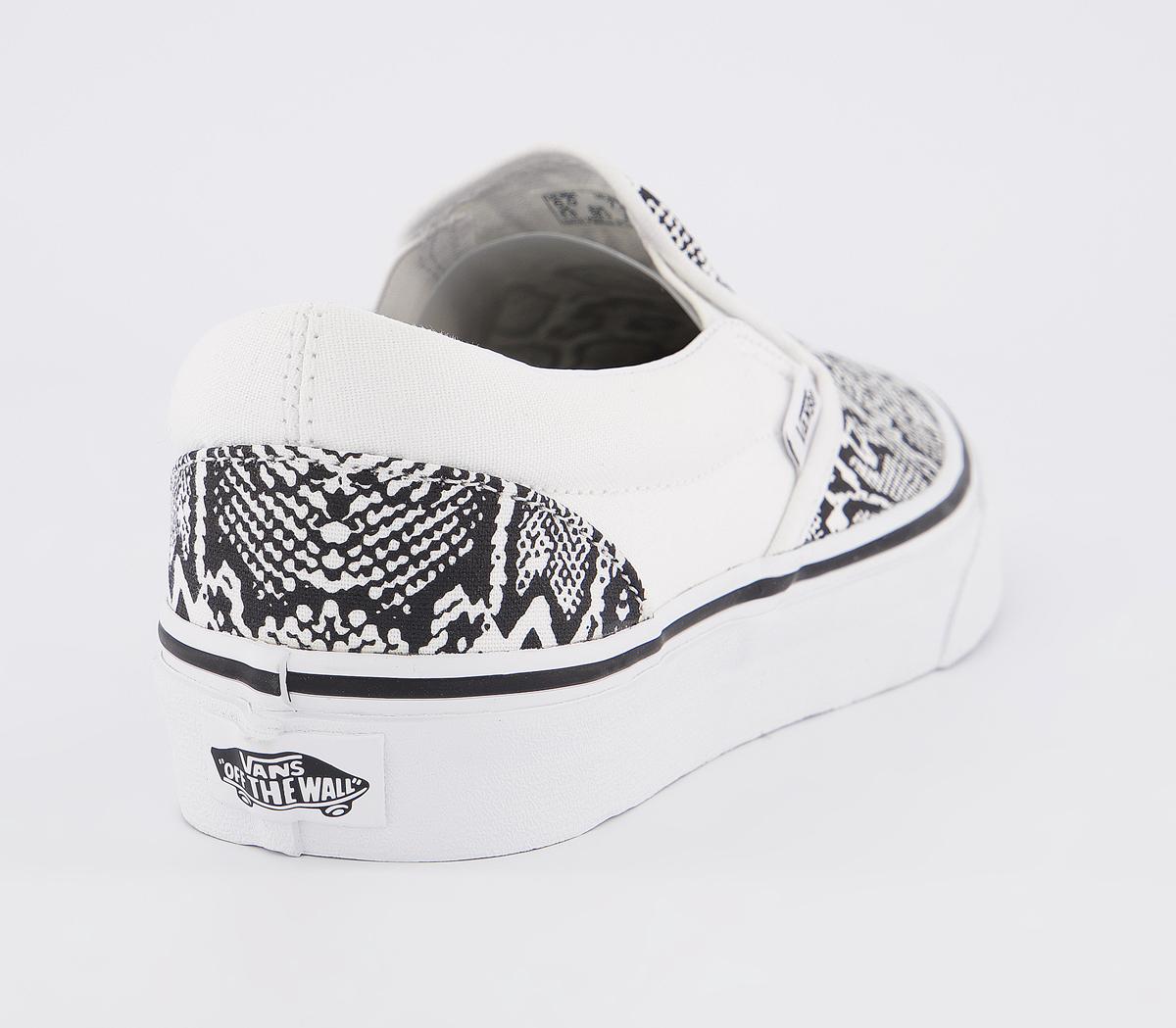 Vans Vans Classic Slip On Trainers White True White Python - Women's ...