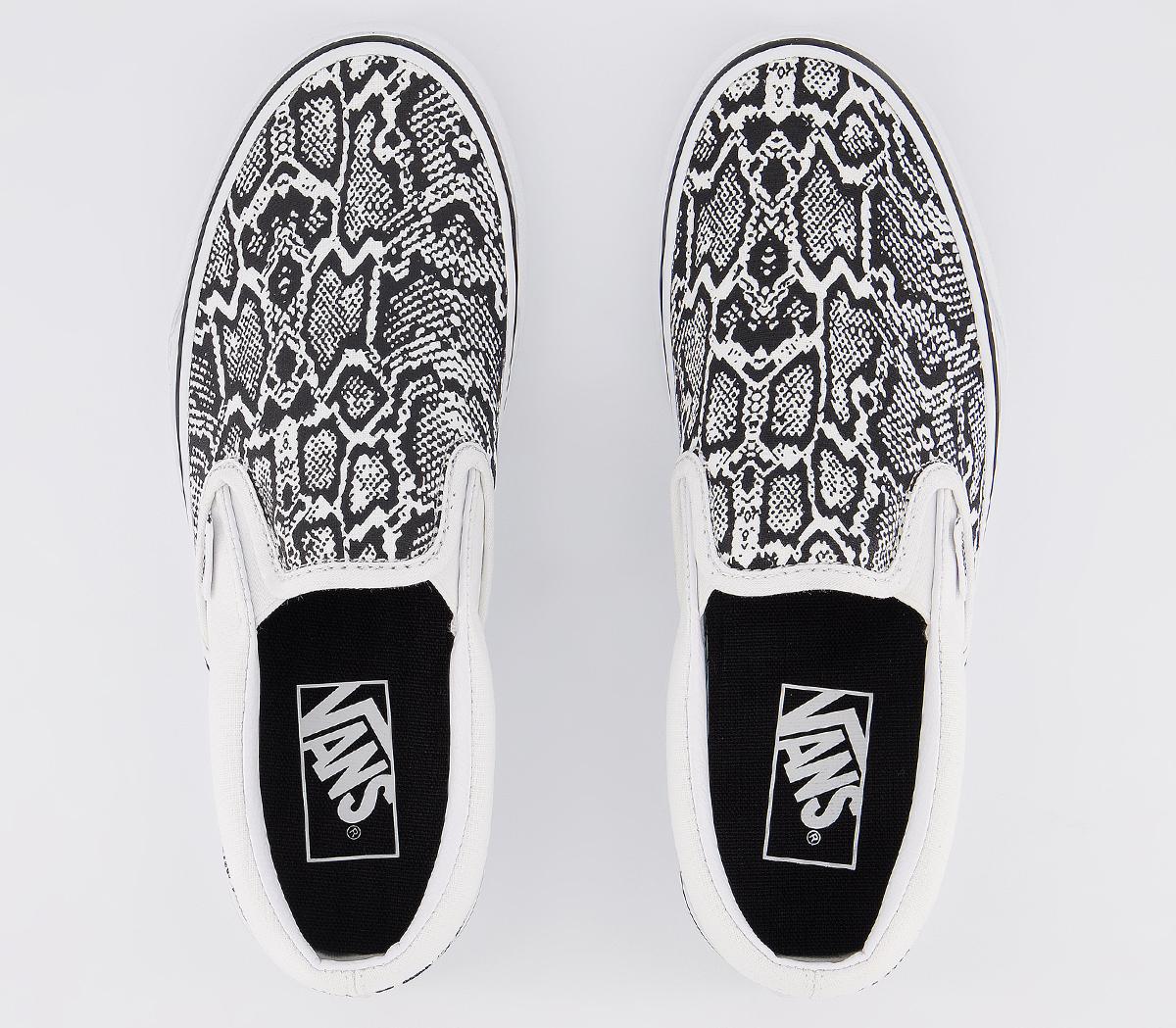 Vans Vans Classic Slip On Trainers White True White Python - Women's ...