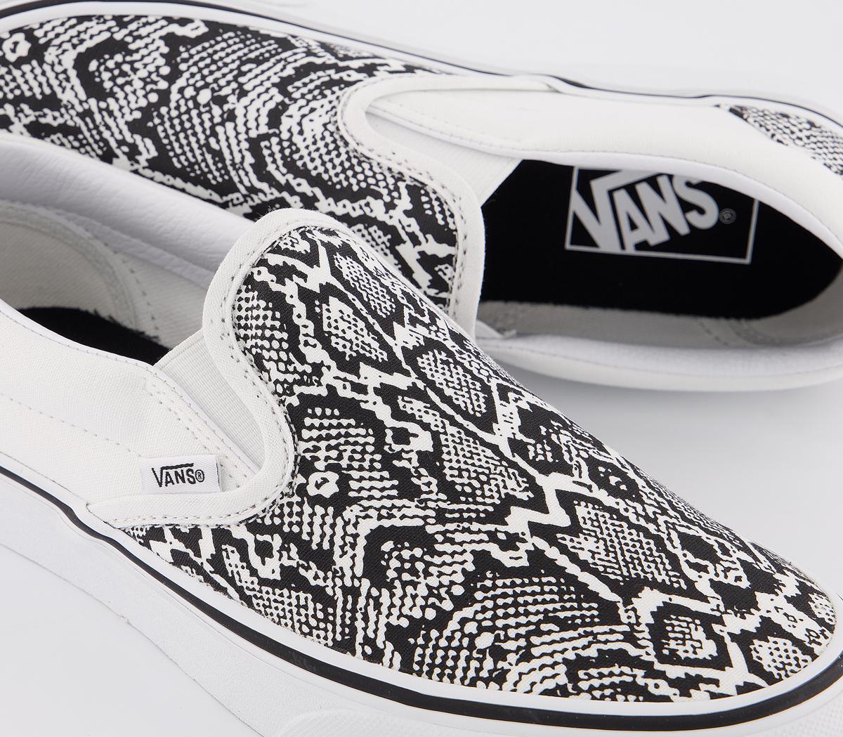 Vans Vans Classic Slip On Trainers White True White Python - Women's ...