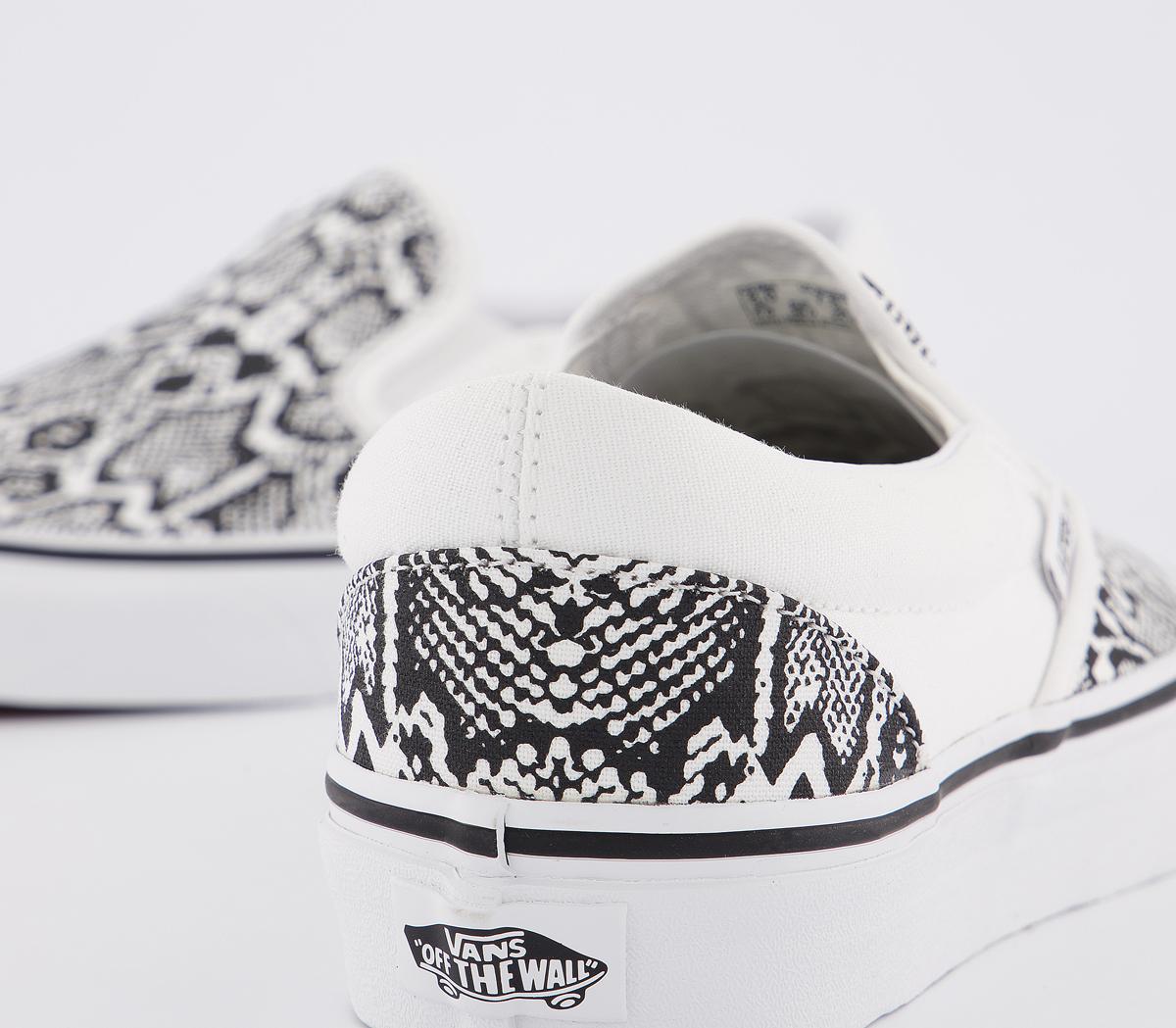 Vans Vans Classic Slip On Trainers White True White Python - Women's ...