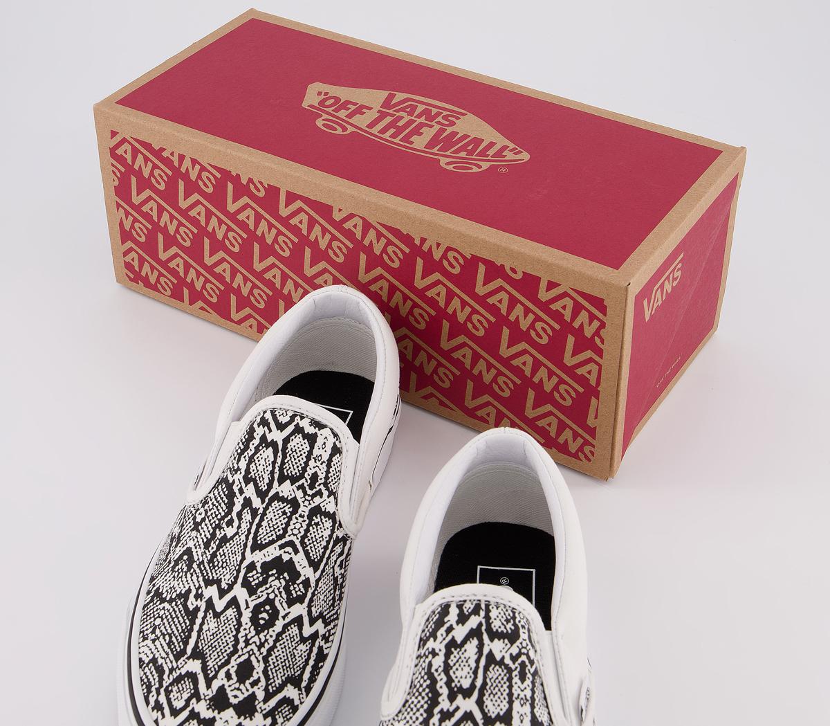 Vans Vans Classic Slip On Trainers White True White Python - Women's ...