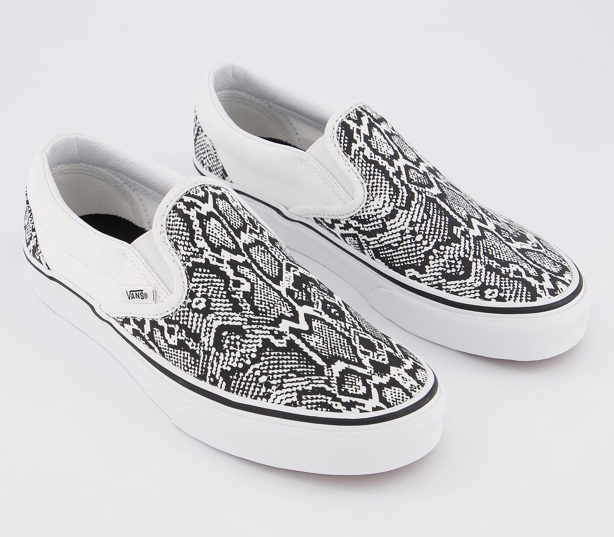 Vans Vans Classic Slip On Trainers White True White Python - Women's ...