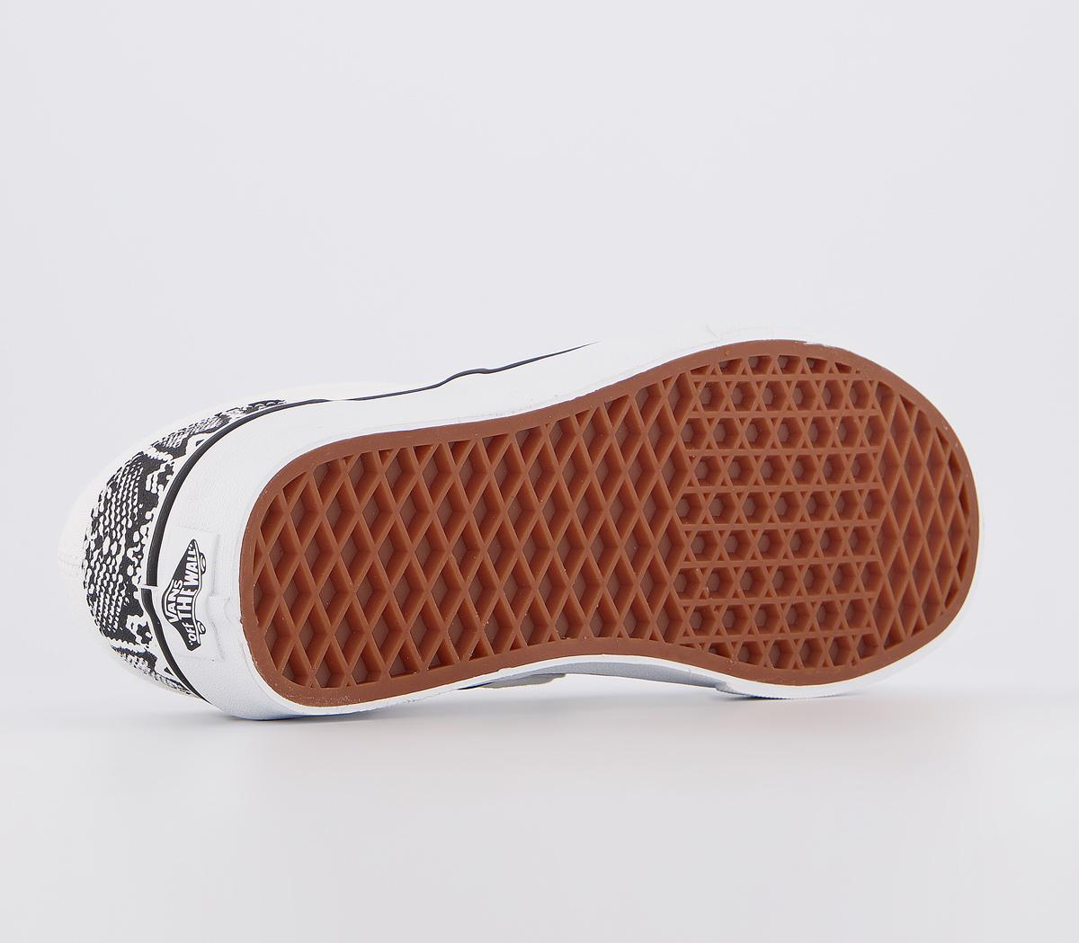 Vans Vans Classic Slip On Trainers White True White Python - Women's ...