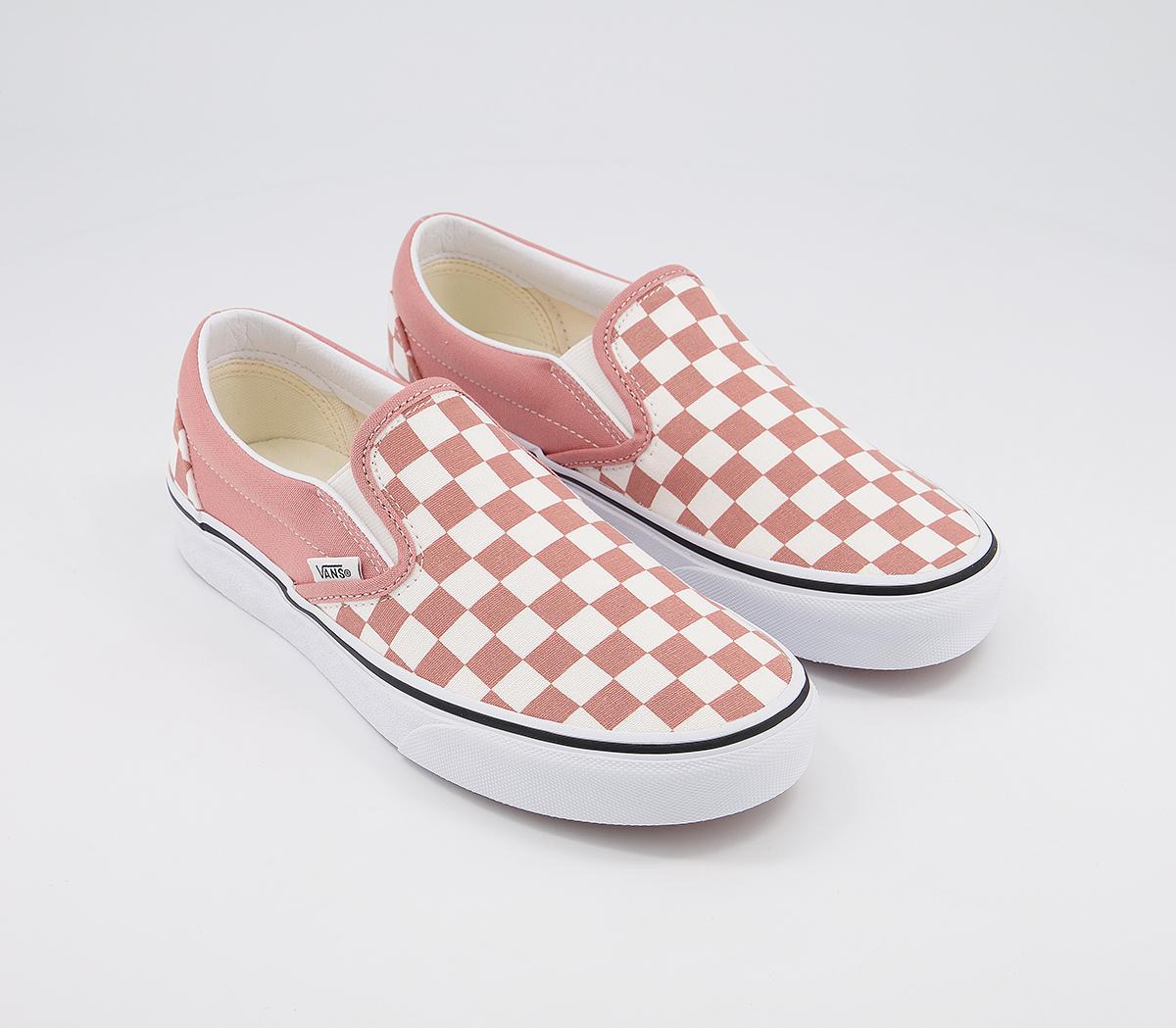 Vans Vans Classic Slip Ons Checkerboard Rose Dawn True White - Women's ...