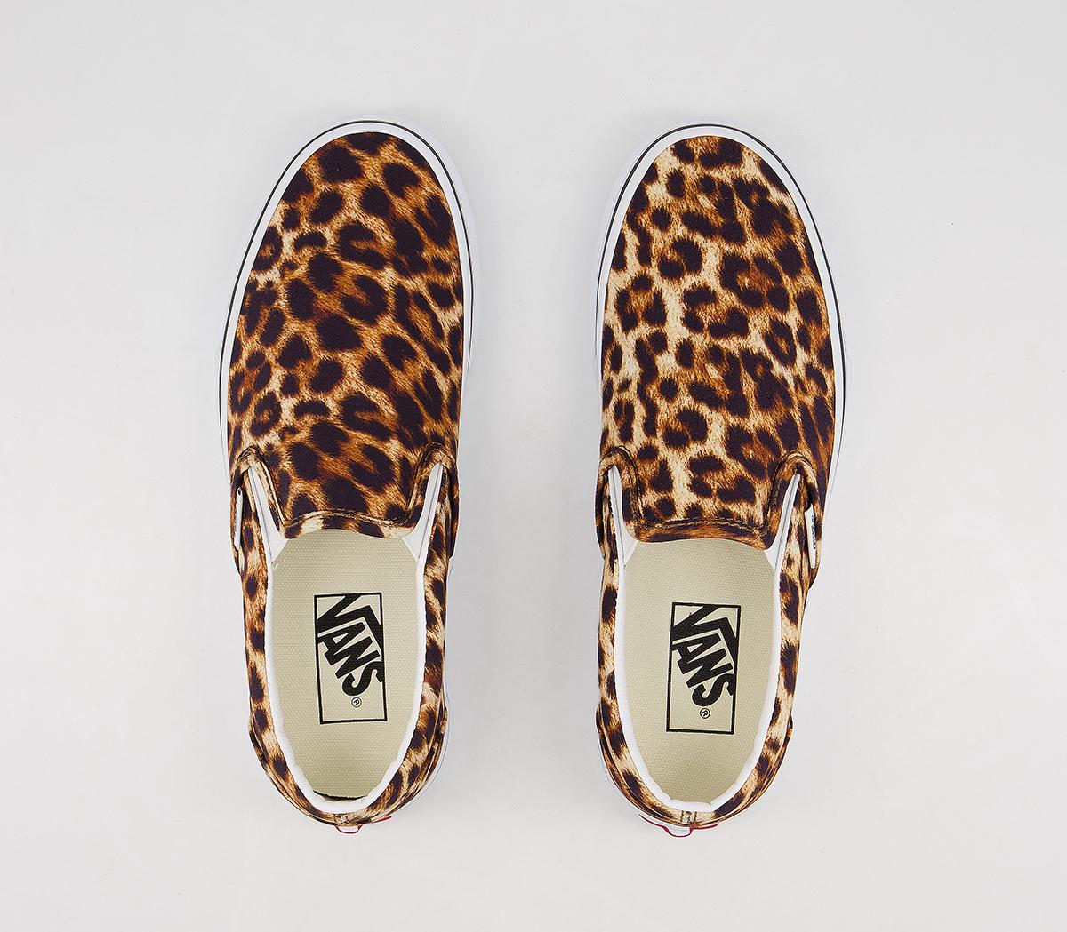Vans Vans Classic Slip Ons Leopard Black White - Women's Trainers