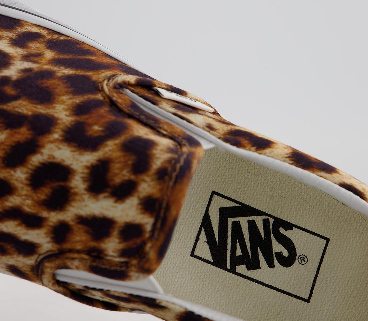 Vans Vans Classic Slip Ons Leopard Black White - Women's Trainers