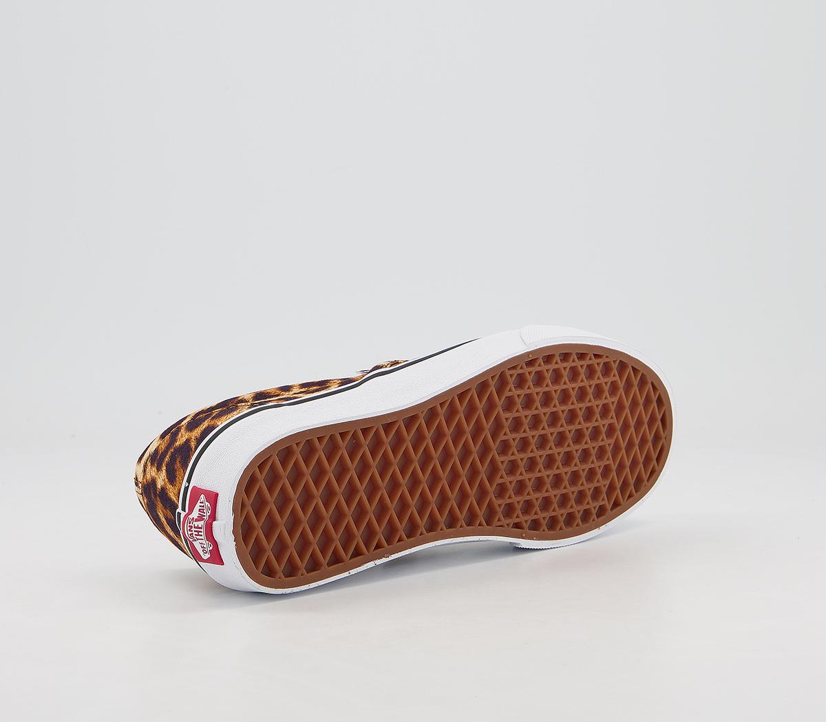 Vans Vans Classic Slip Ons Leopard Black White - Women's Trainers