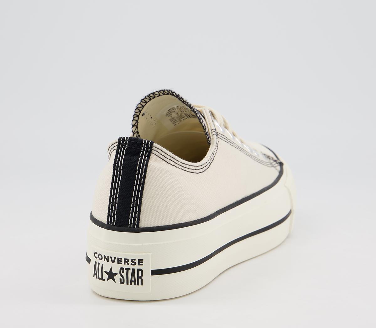 Converse All Star Low Platform Trainers Black Natural Ivory Multi ...