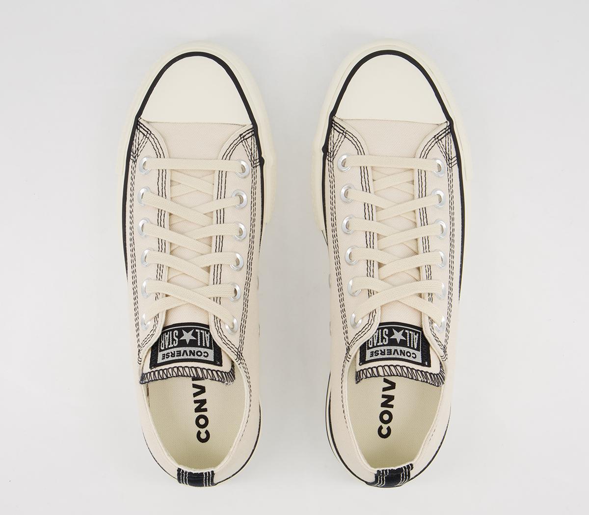 Converse All Star Low Platform Trainers Black Natural Ivory Multi ...