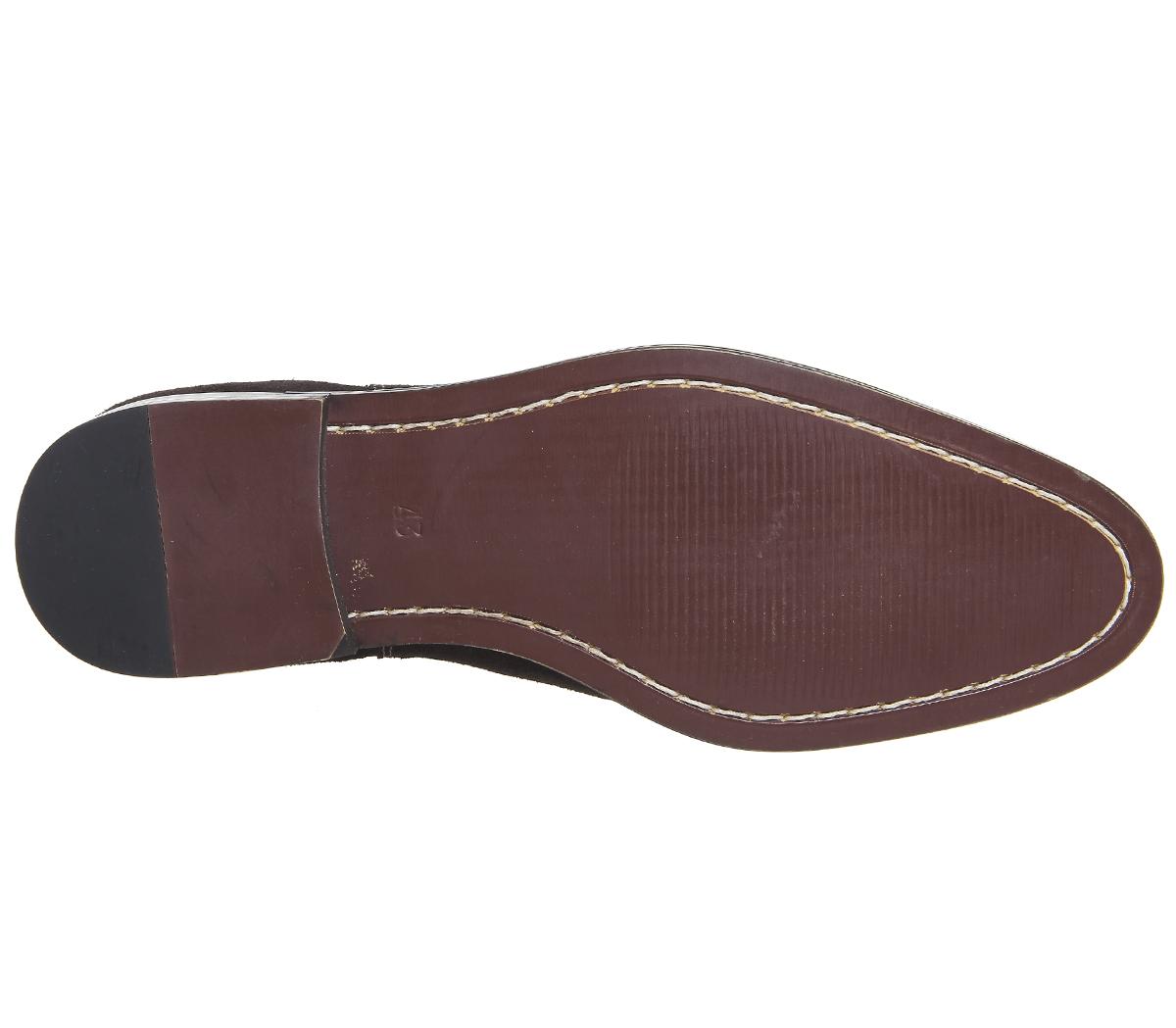 OFFICE Exit Chelsea Boots Choc Suede Burgundy - Men’s Boots