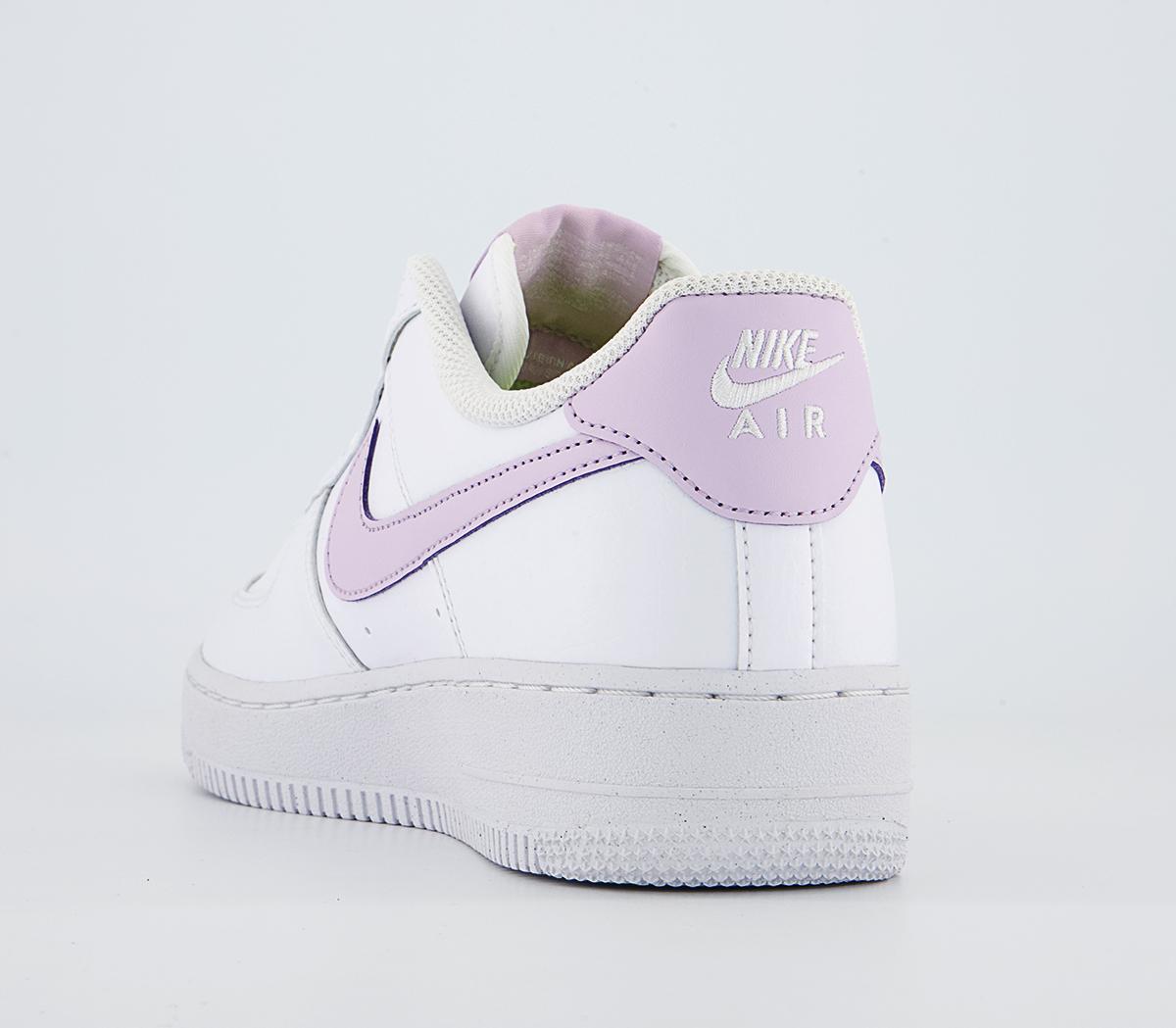 Nike Air Force 1 07 Trainers White Doll White Metallic Silver - Nike ...