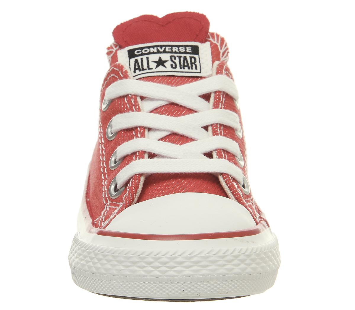 Converse Allstar Low Infant Trainers Red Emamel Red Heart - Unisex
