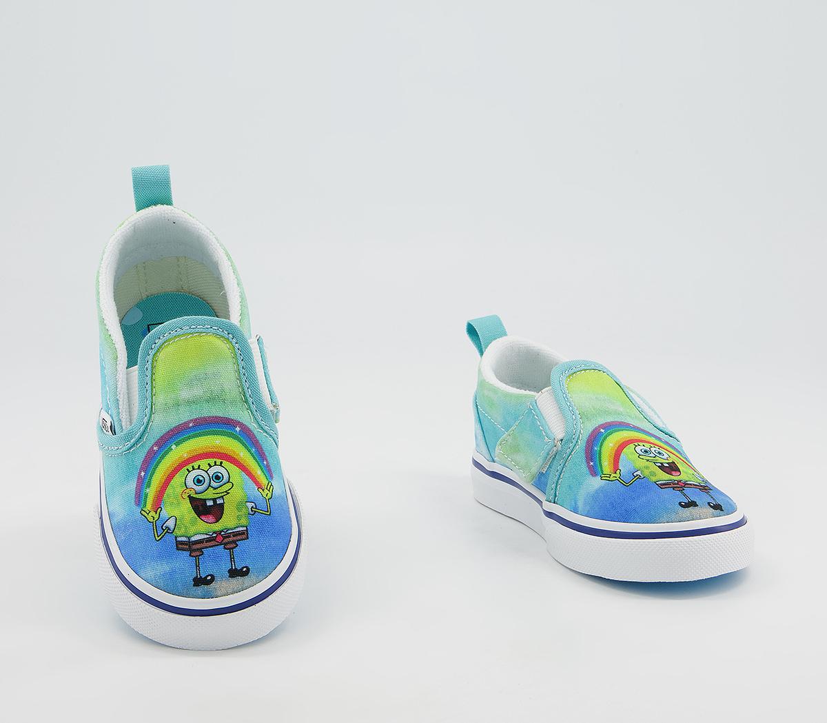Vans Classic Slip On Toddler Trainers Spongebob Imaginaaation - Unisex
