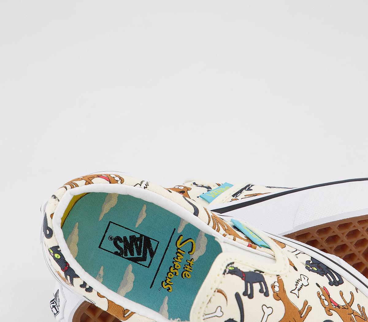 Vans Classic Slip On Kids Trainers The Simpsons Family Pets - Unisex