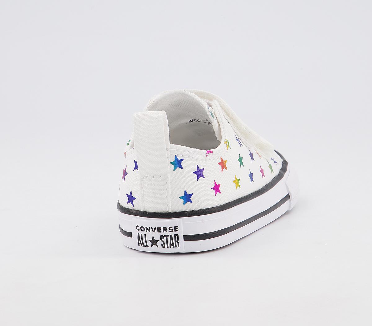 Converse All Star 2vlace Trainers White Black White Foil Stars - Unisex