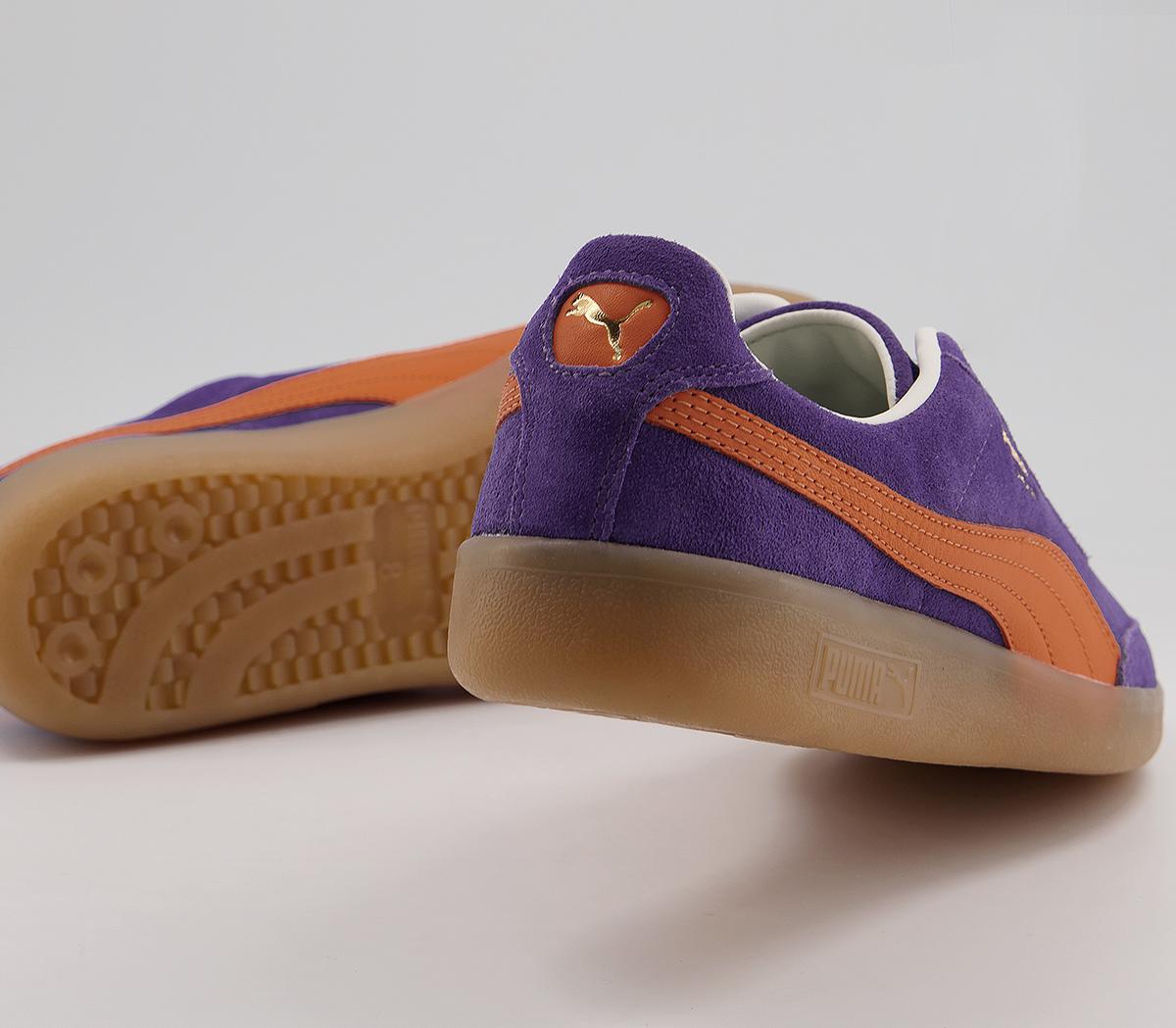 PUMA Madrid Trainers London Prism Violet Vibrant Orange - Unisex Sports