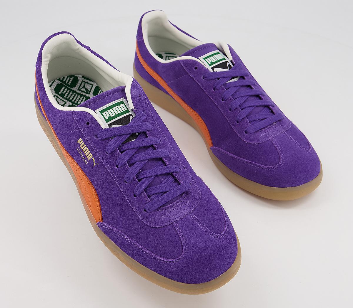 PUMA Madrid Trainers London Prism Violet Vibrant Orange - Unisex Sports