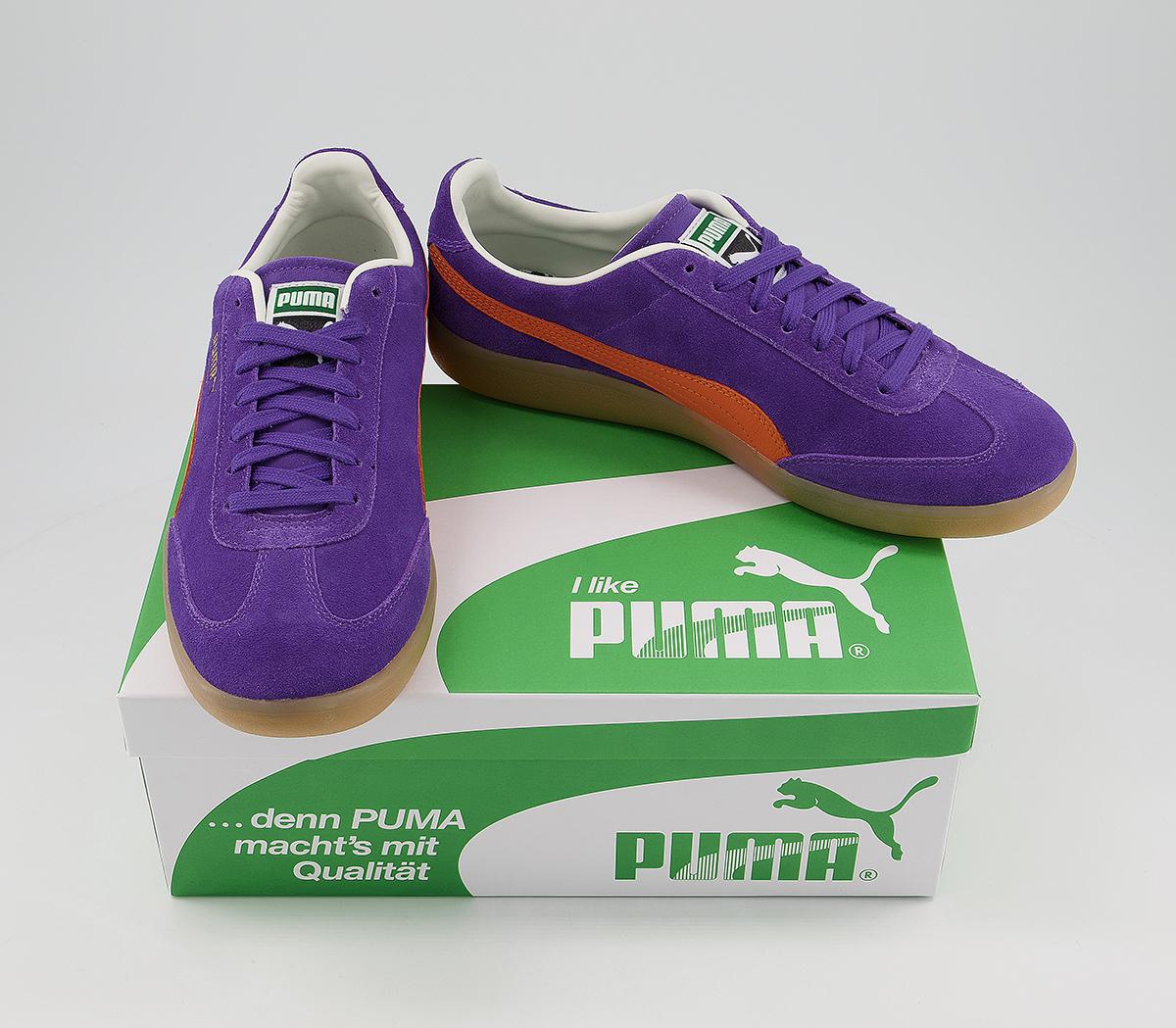 PUMA Madrid Trainers London Prism Violet Vibrant Orange - Unisex Sports
