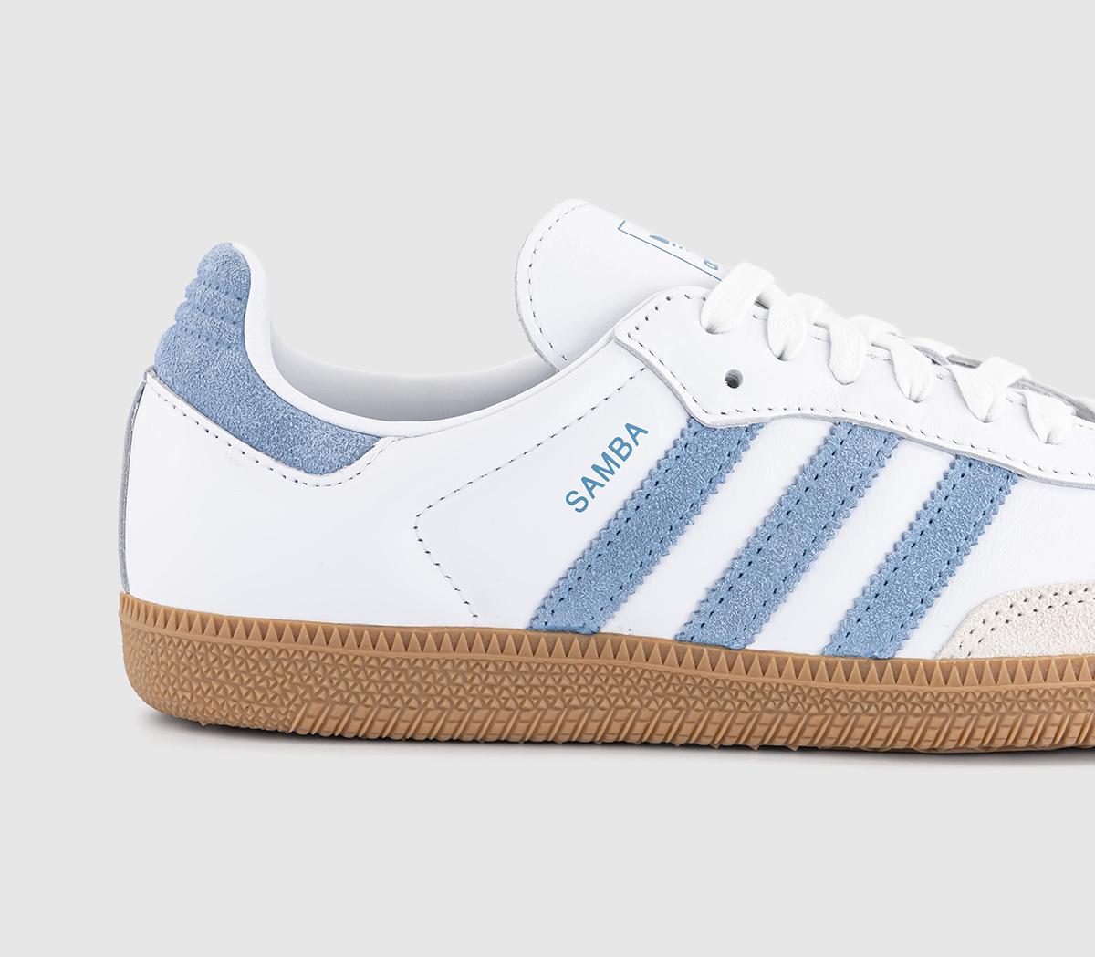 Adidas Samba OG Trainers White Alumina Ash Blue Women s Trainers Adidas Samba OG Trainers White Alumina Ash Blue Women s Trainers