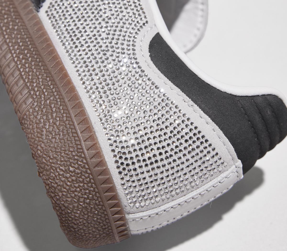 adidas Samba OG Trainers Crystal White Black Silver Metallic - Women's ...