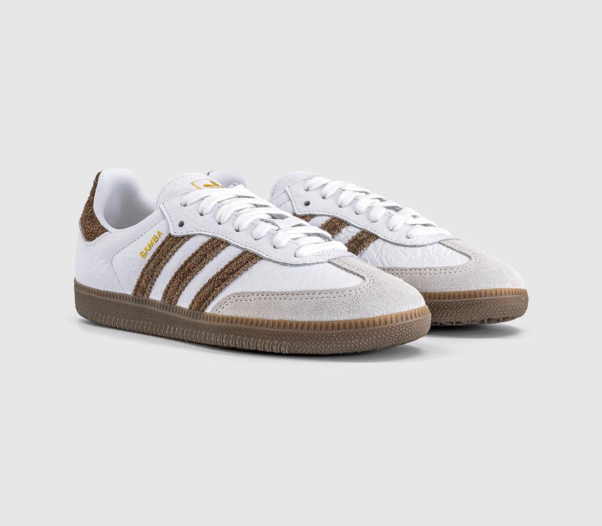 adidas Samba OG Trainers White Earth Strata Gum - Women's Trainers